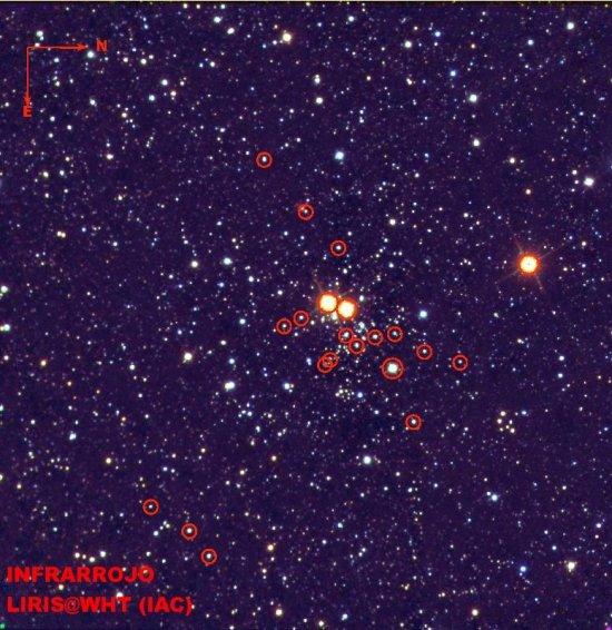 red star clusters